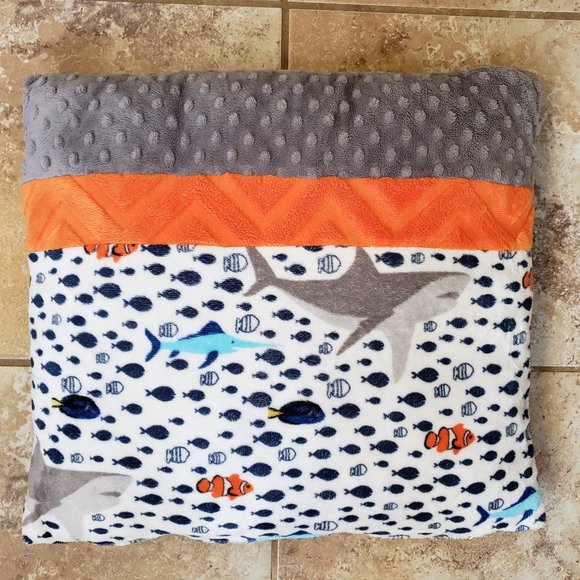 Accents | Ocean Sea Shark Clown Fish Blue Tang Fish Marlin Pillow 15 X ...